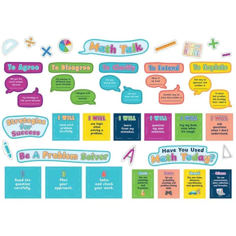 Math Talk Bulletin Board Set, 69 Pieces – Gramco School Supplies