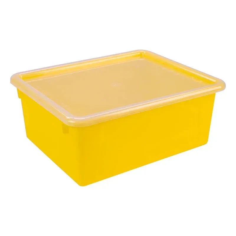 Deep Storage Tray with Lid, Yellow – Gramco School Supplies