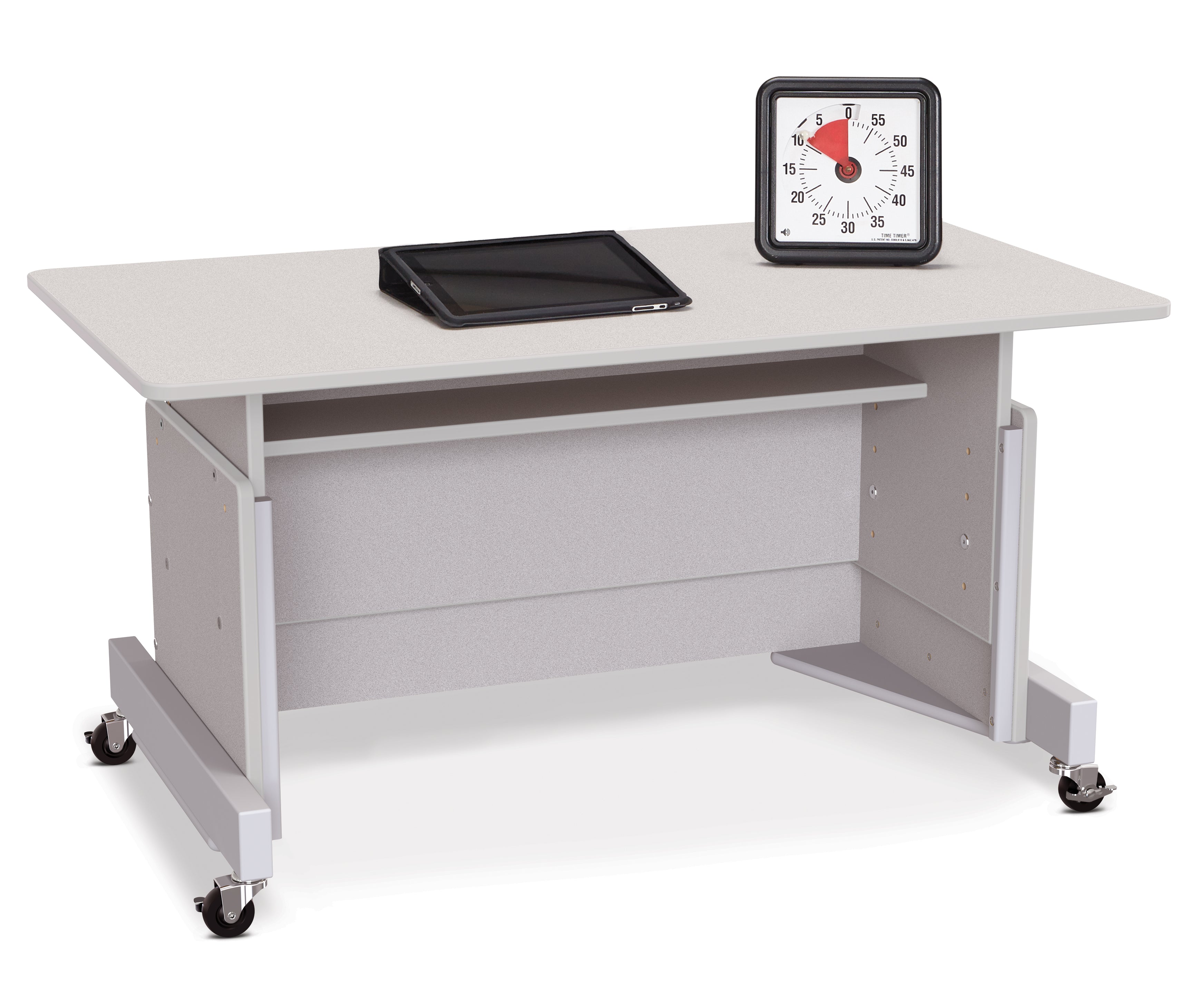 Rainbow Accents® Apollo Single Computer Desk - Gray – Gramco School ...