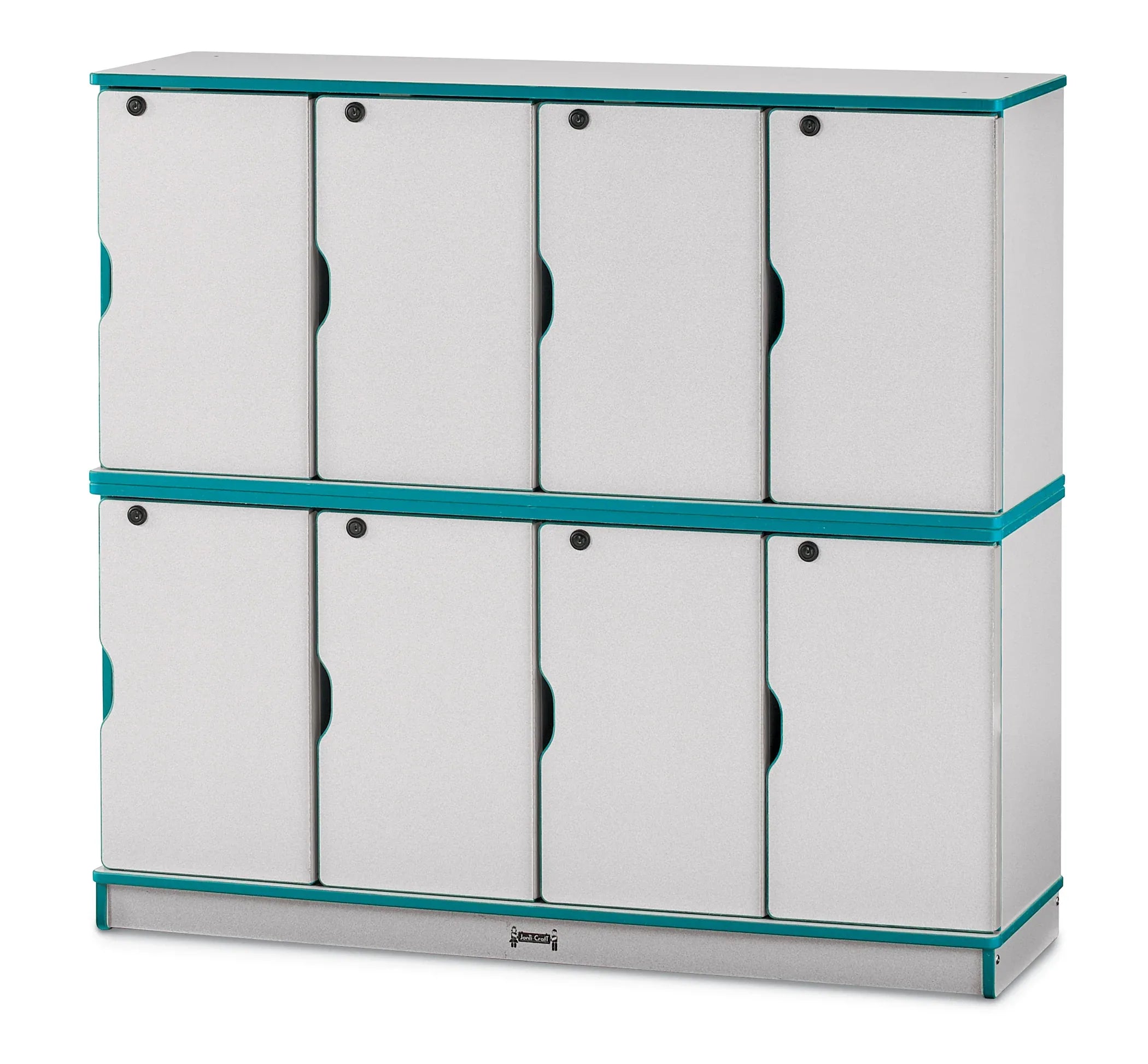 Rainbow Accents® Stacking Lockable Lockers - Double Stack - Teal ...