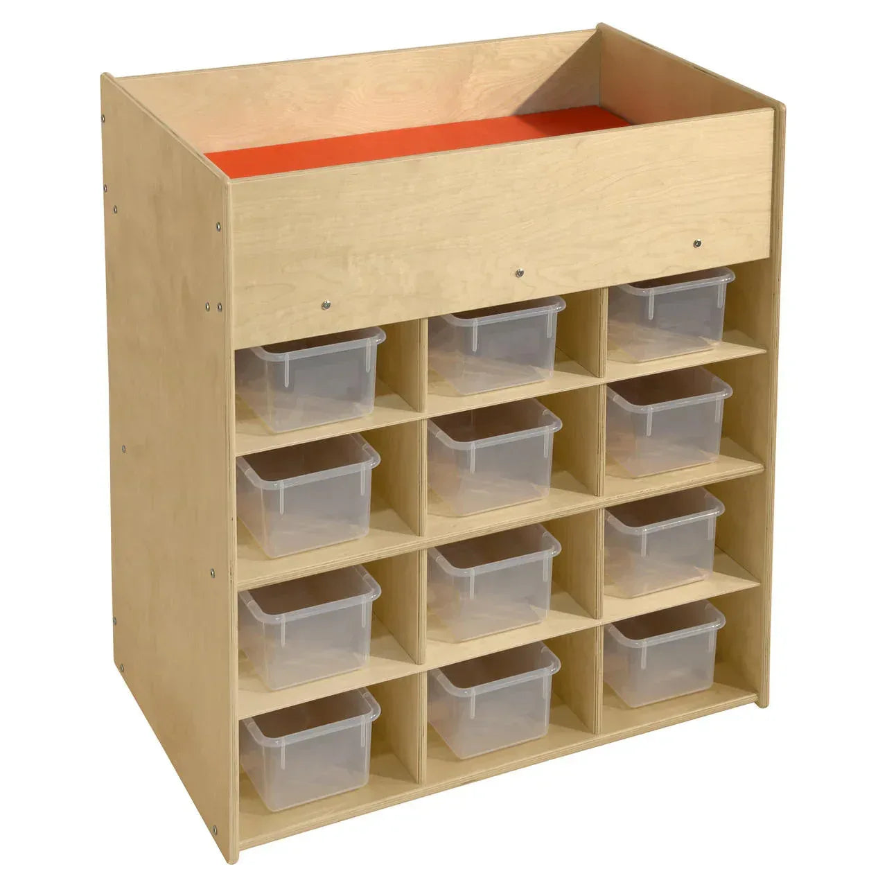 Contender Economy Diaper Changing Station with 12 Translucent Cubby Tr ...