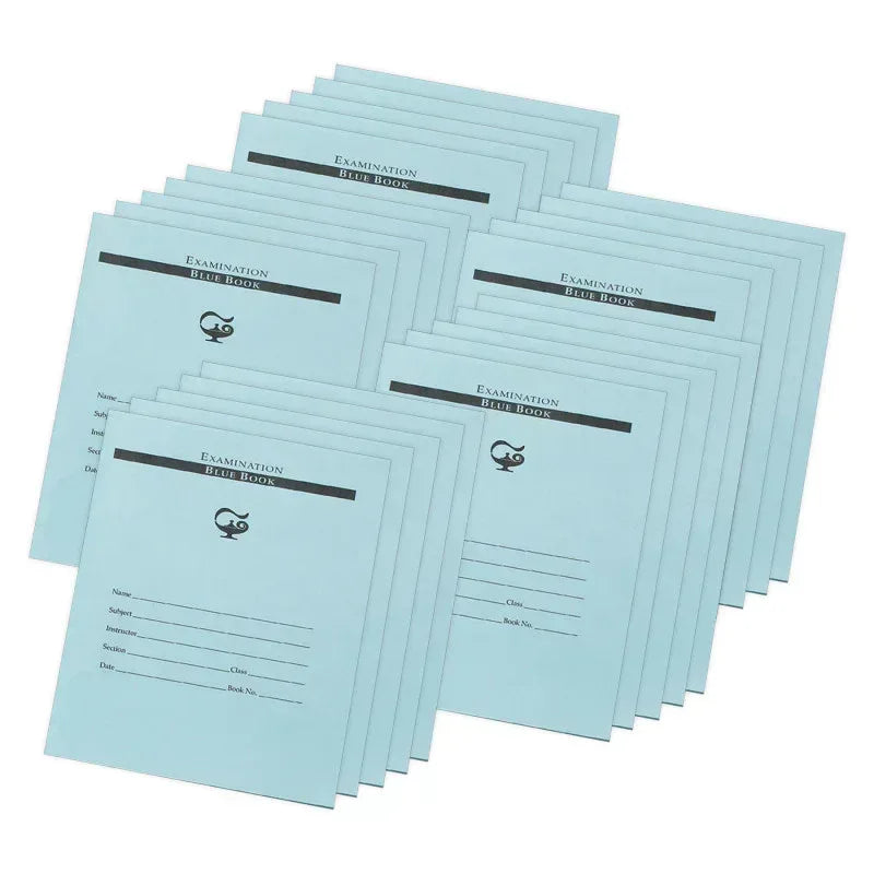 Examination Blue Book, 32 Pages, 3/8 in ruled, 7" x 8-1/2", 25 Books ...