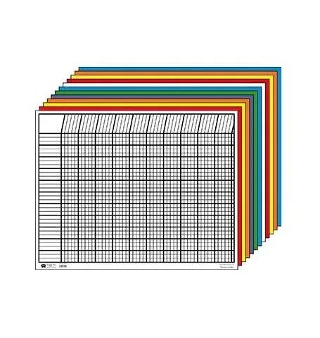 Horizontal Incentive Chart Set, Large, 28" W x 22" H, Assorted Color ...