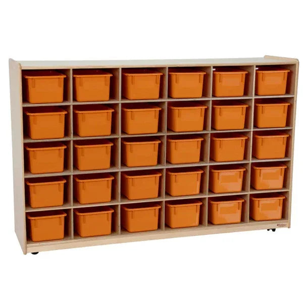 30 Tray Storage with Orange Trays – Gramco School Supplies